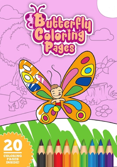 Cute Butterfly Coloring Printable Book For Kids: Easy and Cute Style ...